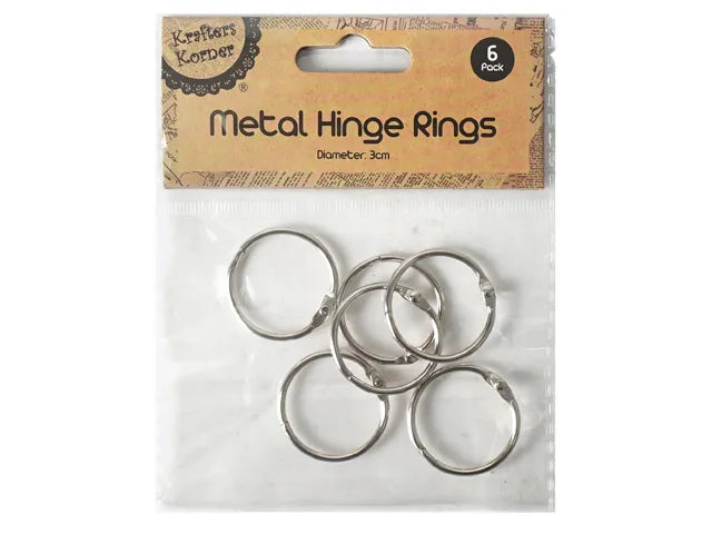 Metal Hinge Rings 30mm 6pk — Cortella