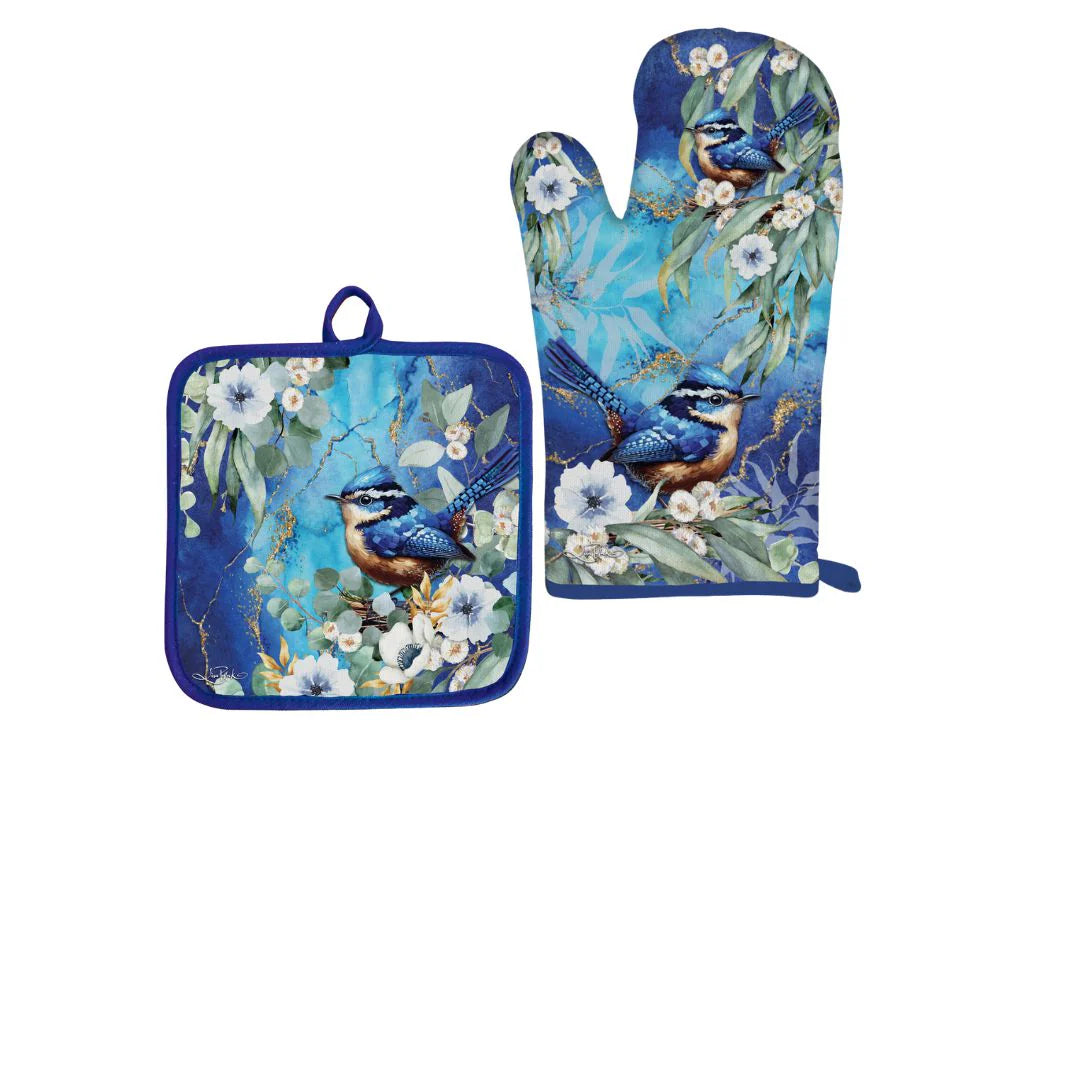 Lisa Pollock Mitt & Holder Cheeky Wrens — Cortella